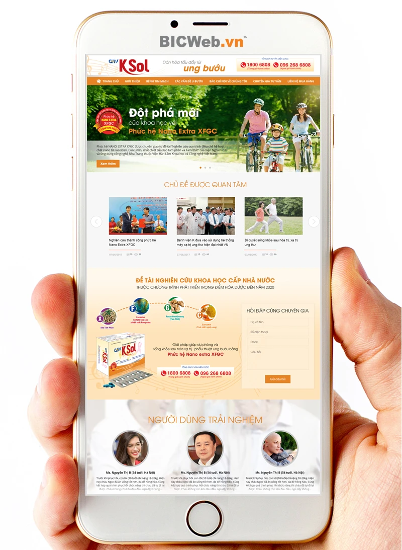 Thiết kế website Dược phẩm KSol