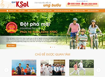 Thiết kế website Dược phẩm KSol