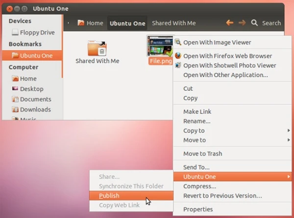 Hướng dẫn chia sẻ file trực tuyến bằng Ubuntu One