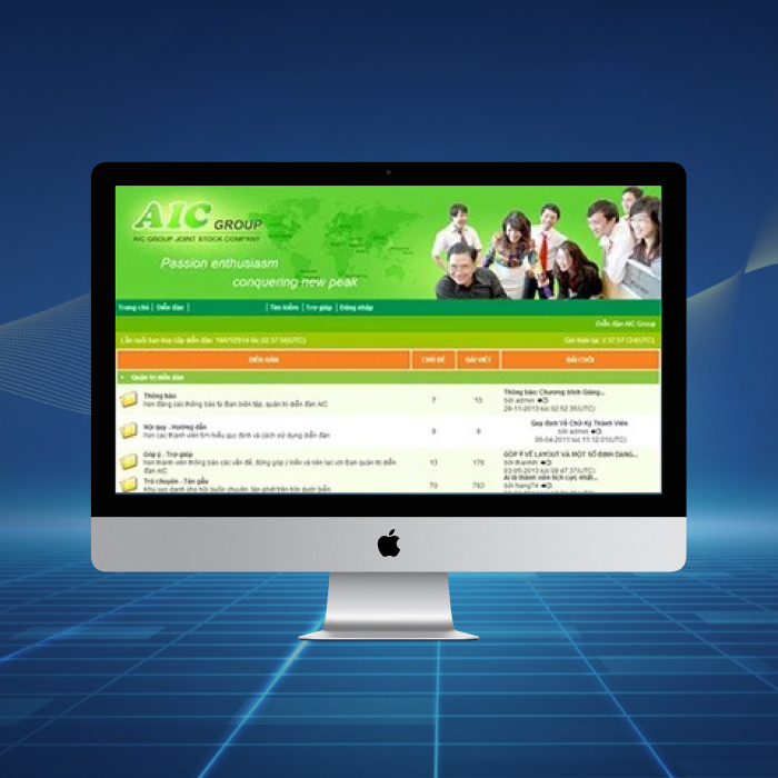 Thiết kế diễn đàn AIC Group