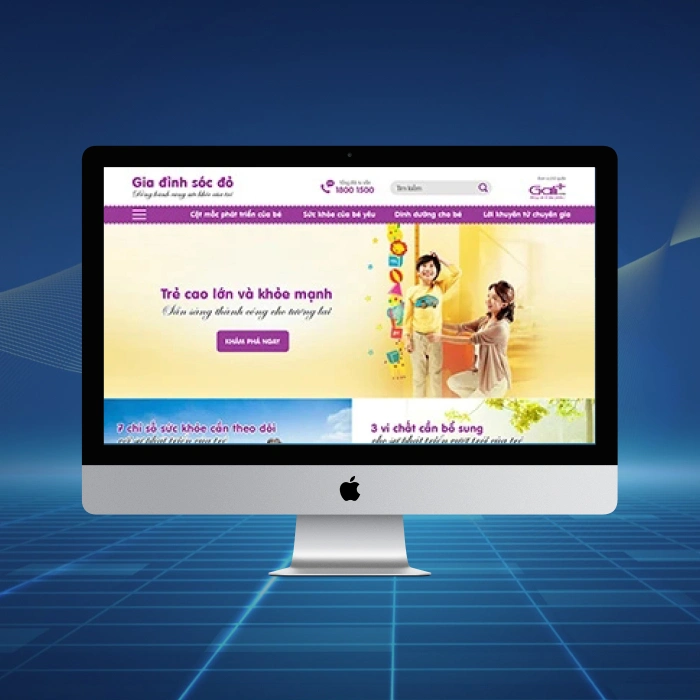 Thiết kế website Gia đình Sóc đỏ - Gali Pharma